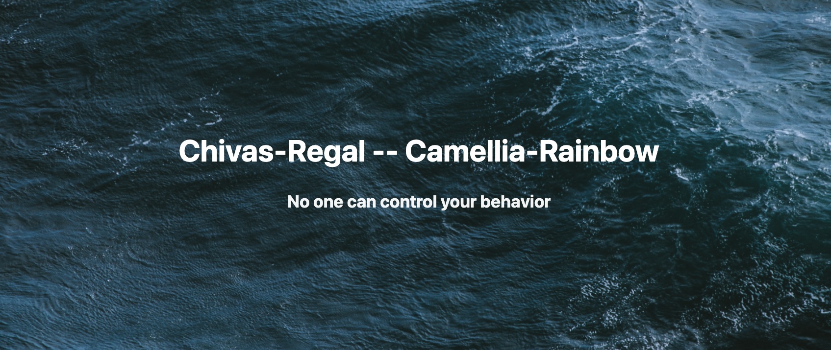 Chivas-Regal (Zhang Yi-Ze) · GitHub
